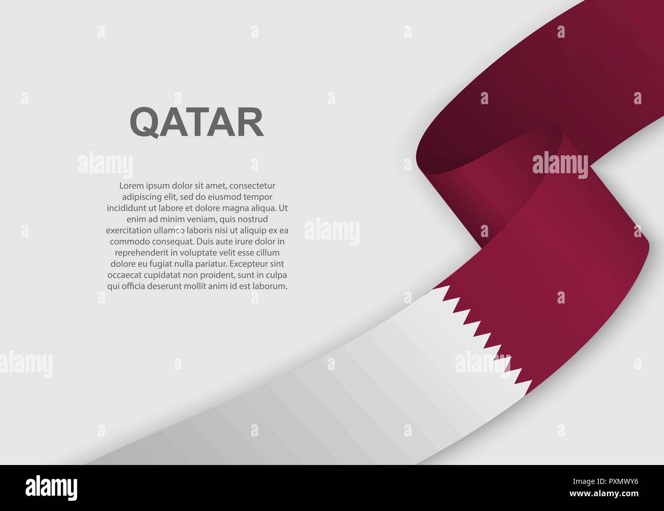 waving flag of Qatar. Template for independence day. vector ...