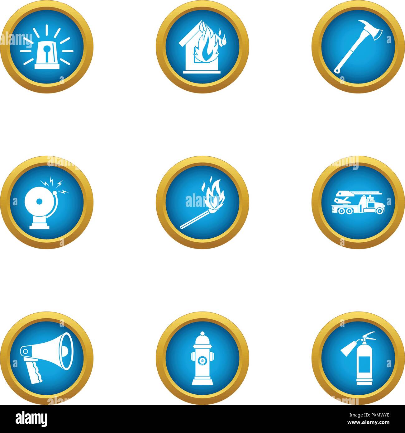 Announcement icons set, flat style Stock Vector Image & Art - Alamy