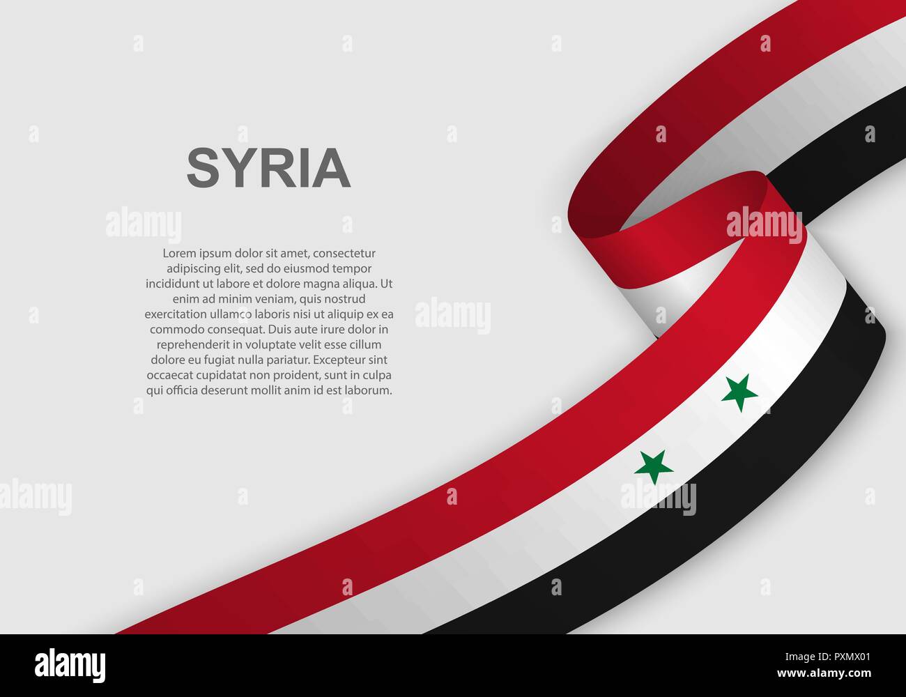 waving flag of Syria. Template for independence day. vector ...