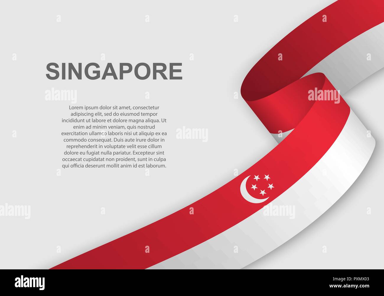 waving flag of Singapore. Template for independence day. vector ...