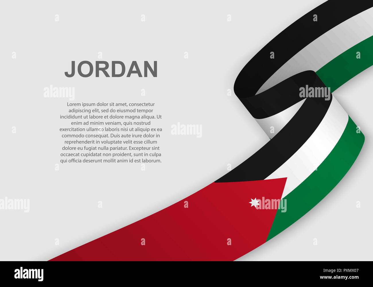 waving flag of Jordan. Template for independence day. vector ...