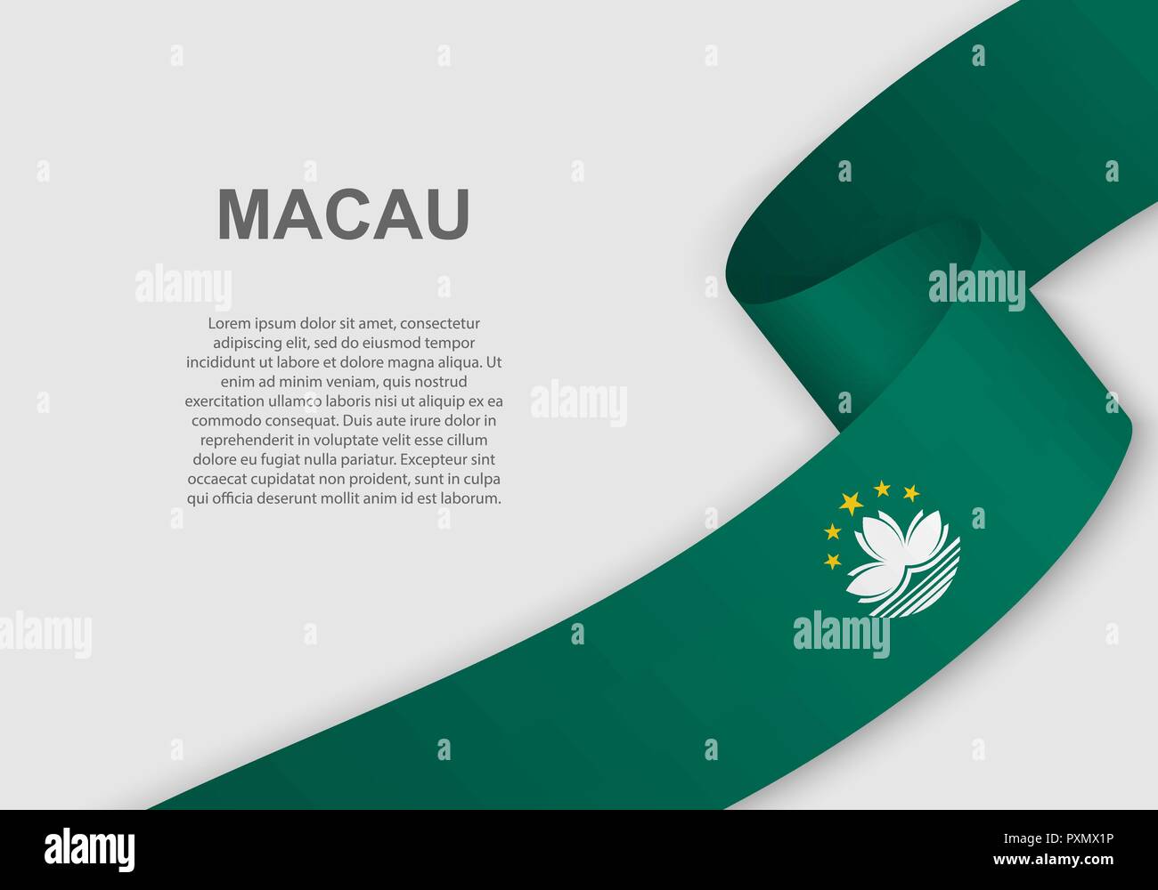 waving flag of Macau. Template for independence day. vector ...