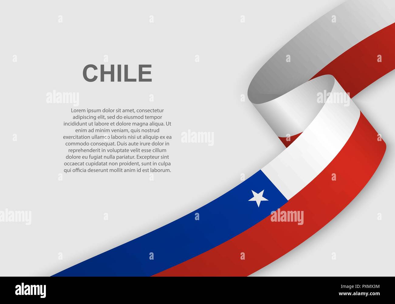 waving flag of Chile. Template for independence day. vector ...