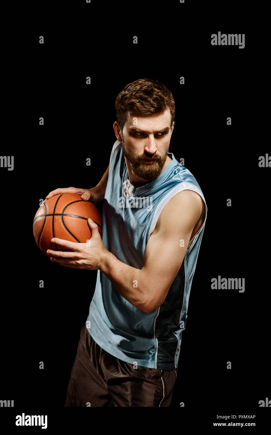 Man running with basketball Stock Photo - Alamy