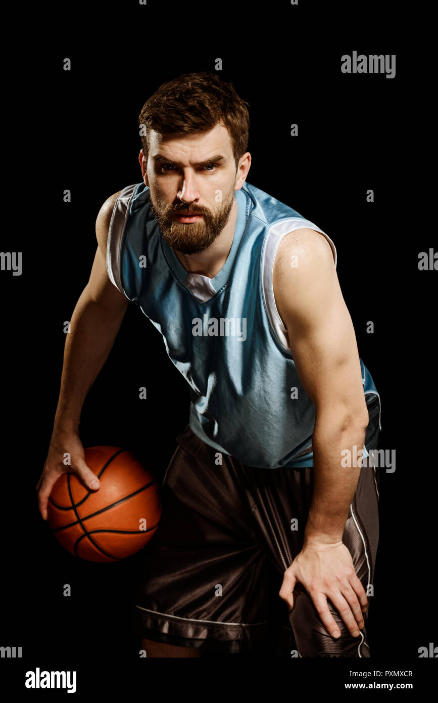 Portrait of confident basketball player Stock Photo - Alamy