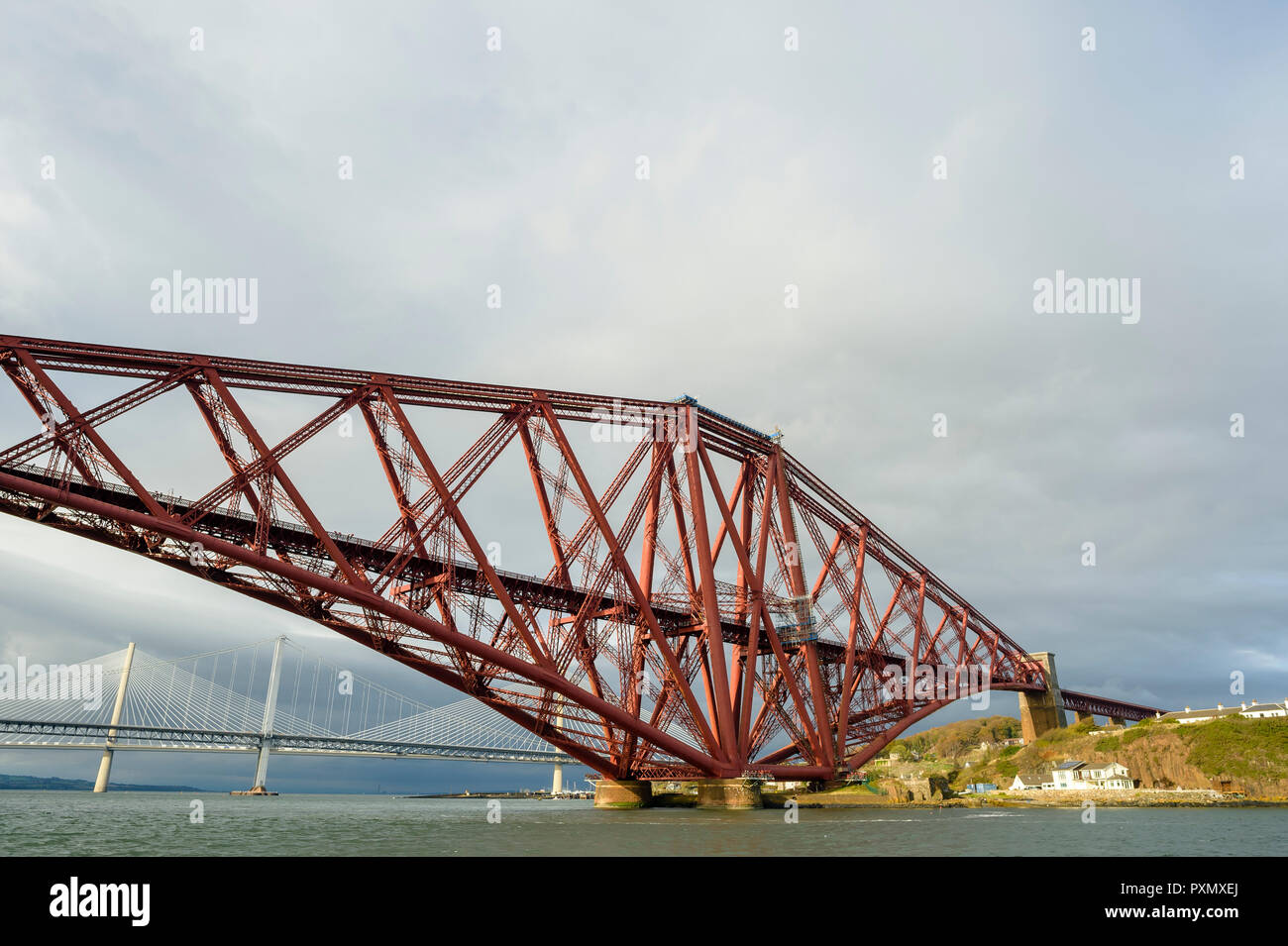 The Forth Bridge, Forth Road Bridge and Queensferry Crossing Stock ...