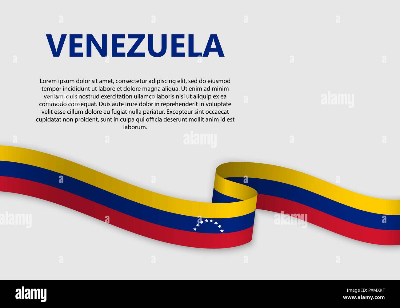 Venezuela ribbon waving flag hi-res stock photography and images - Alamy