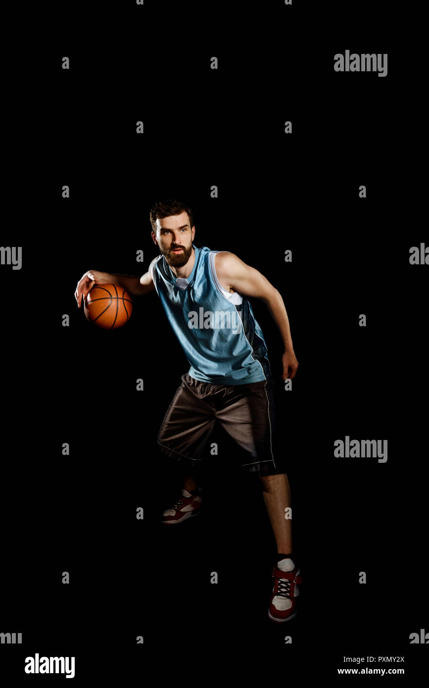 Portrait basketball player dribbling ball hi-res stock photography and ...