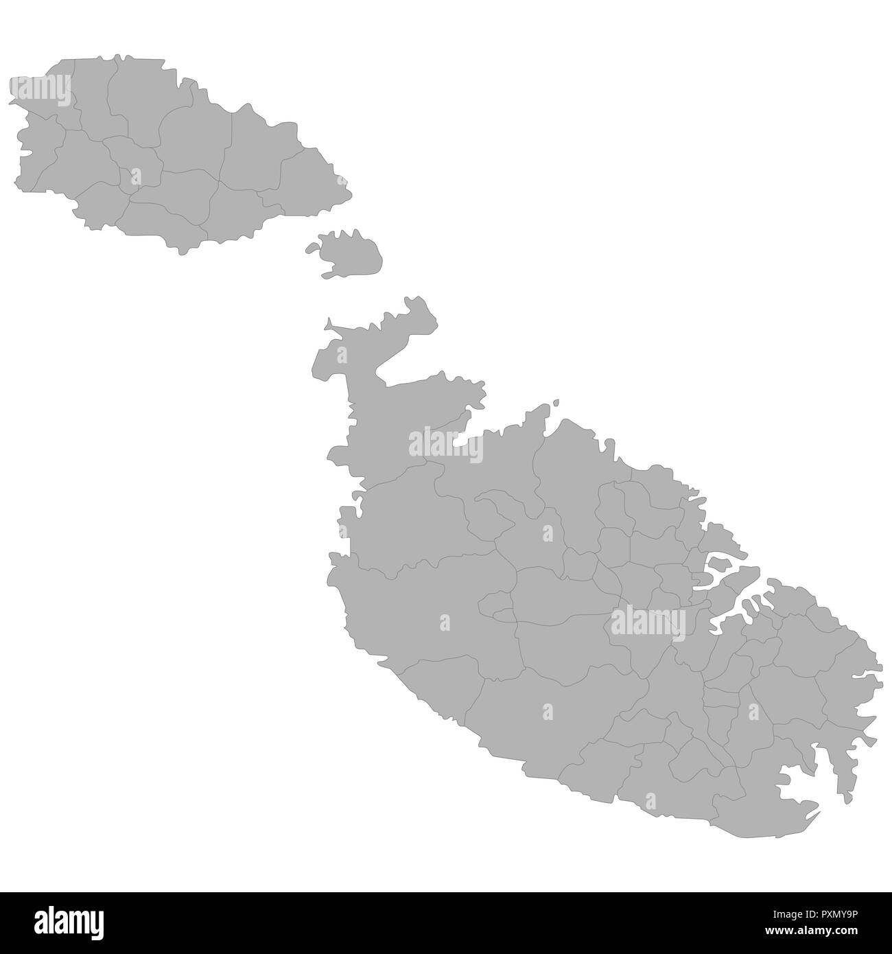 Map of malta Cut Out Stock Images & Pictures - Alamy