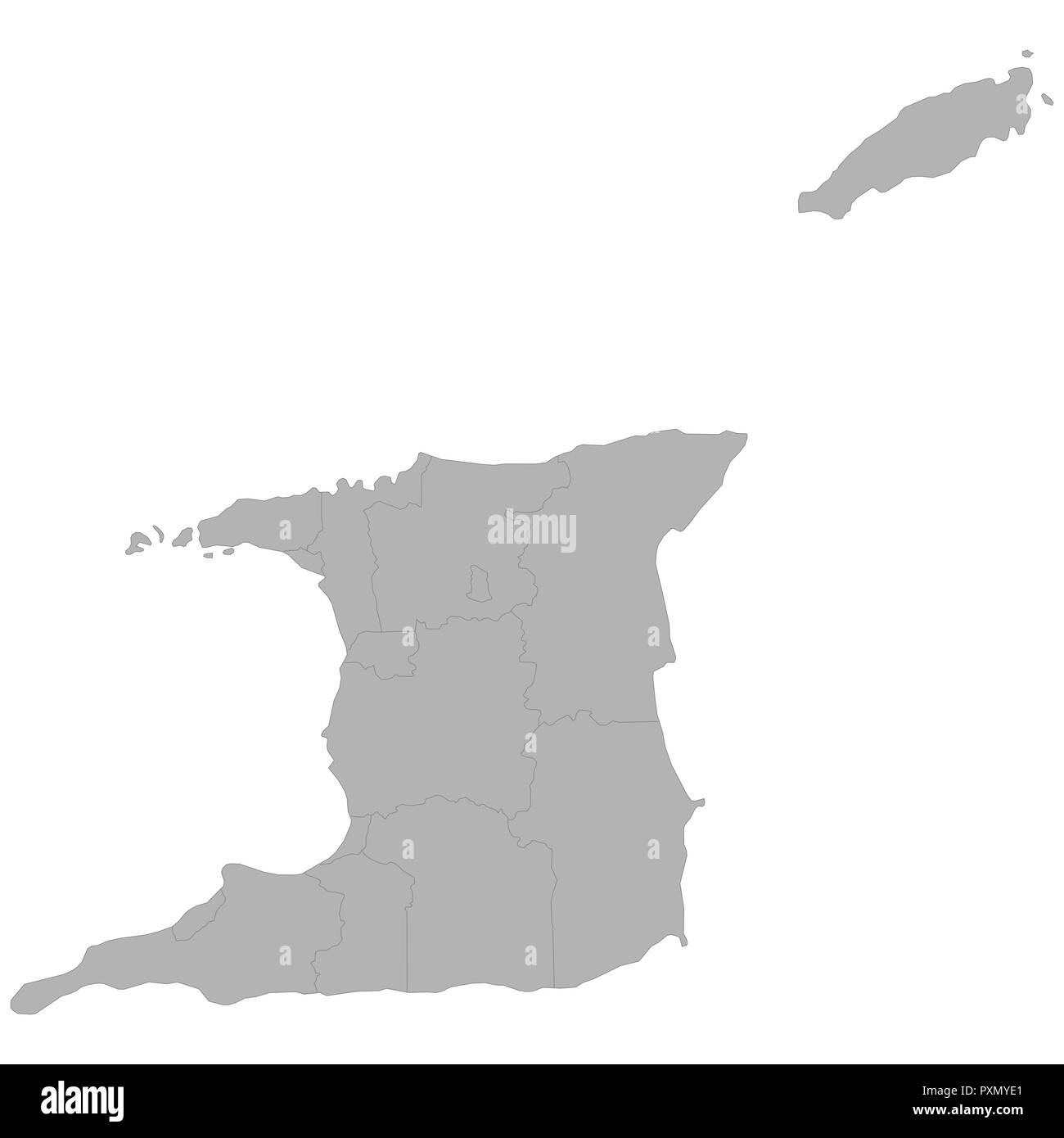 Trinidad tobago map Black and White Stock Photos & Images - Alamy