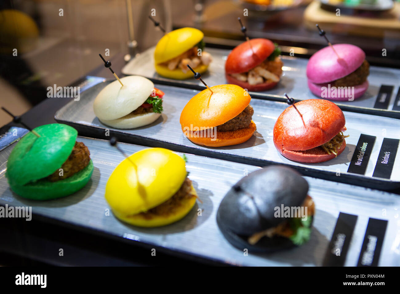Colourful buns shown at Sial 2018 Paris at Parc des e Expositions de ...