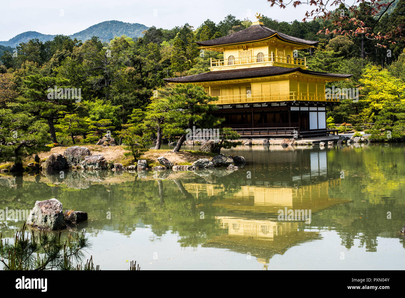 Kinkakuji golden temple for Japan shogun Stock Photo - Alamy