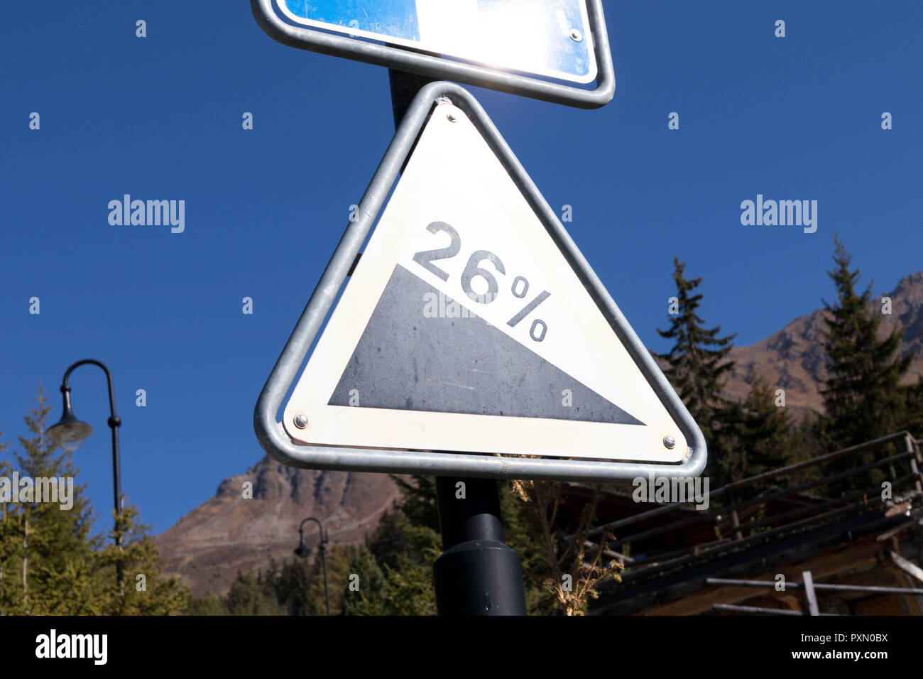 Steep Slope Caution Sign High Resolution Stock Photography and Images ...