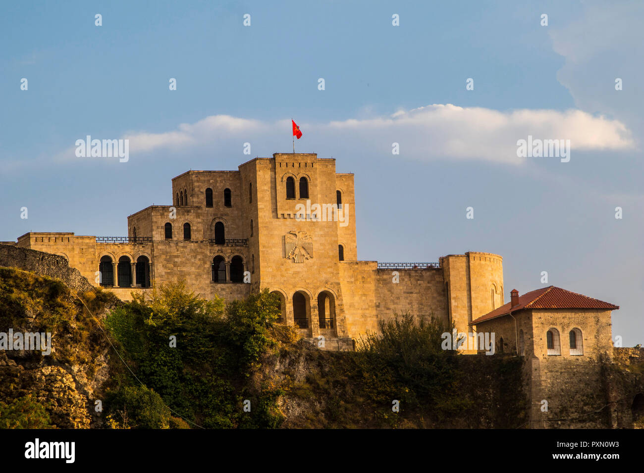 Castle Kruje, Kruje Albania, Skanderbeg Museum, Albania, Europe Stock ...
