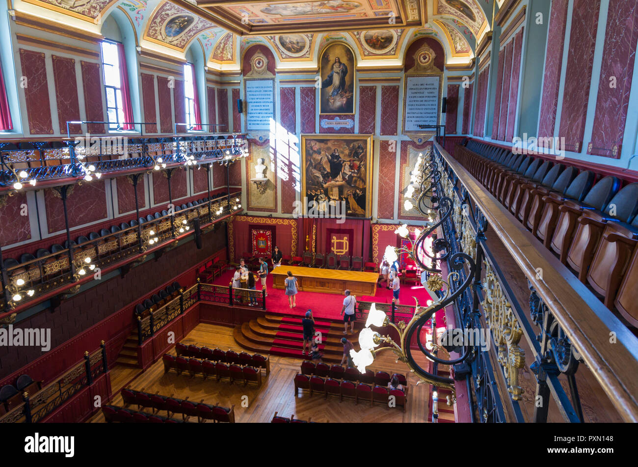 Auditorium of the University of Deusto in Bilbao, Basque Country, Spain ...