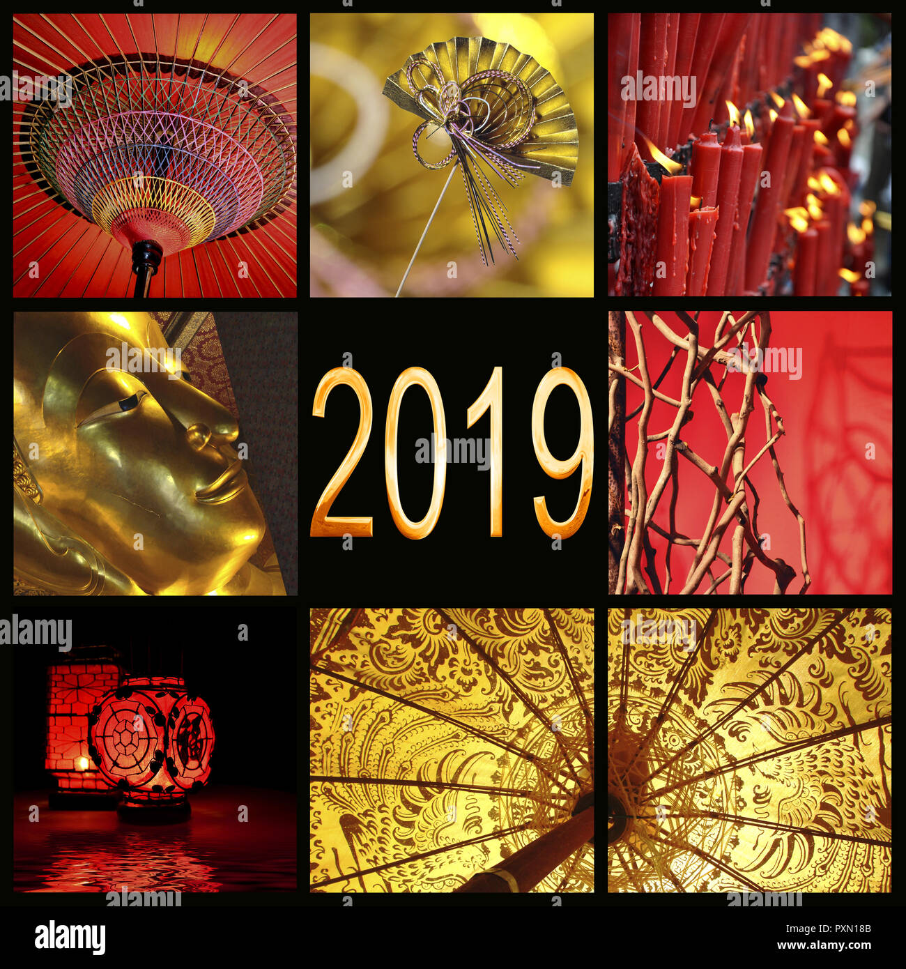 Gold collage hi-res stock photography and images - Alamy