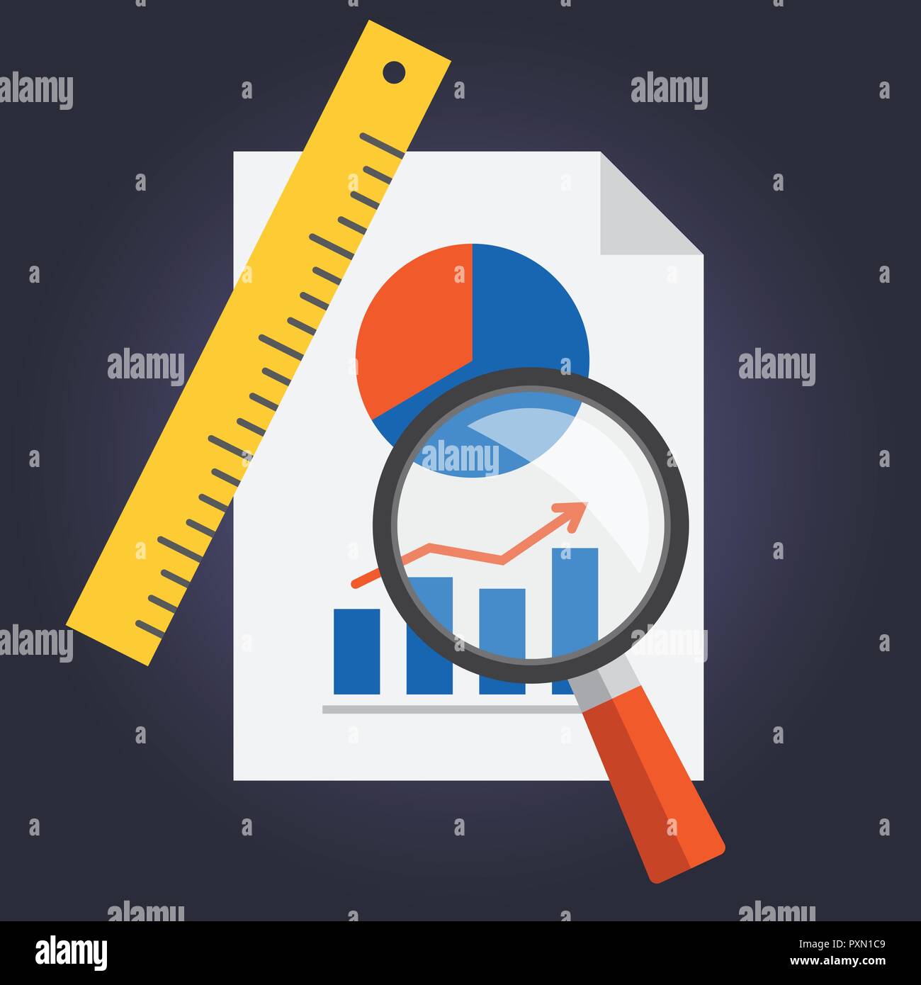 Conceptual project illustration in vector, flat design Stock Vector ...