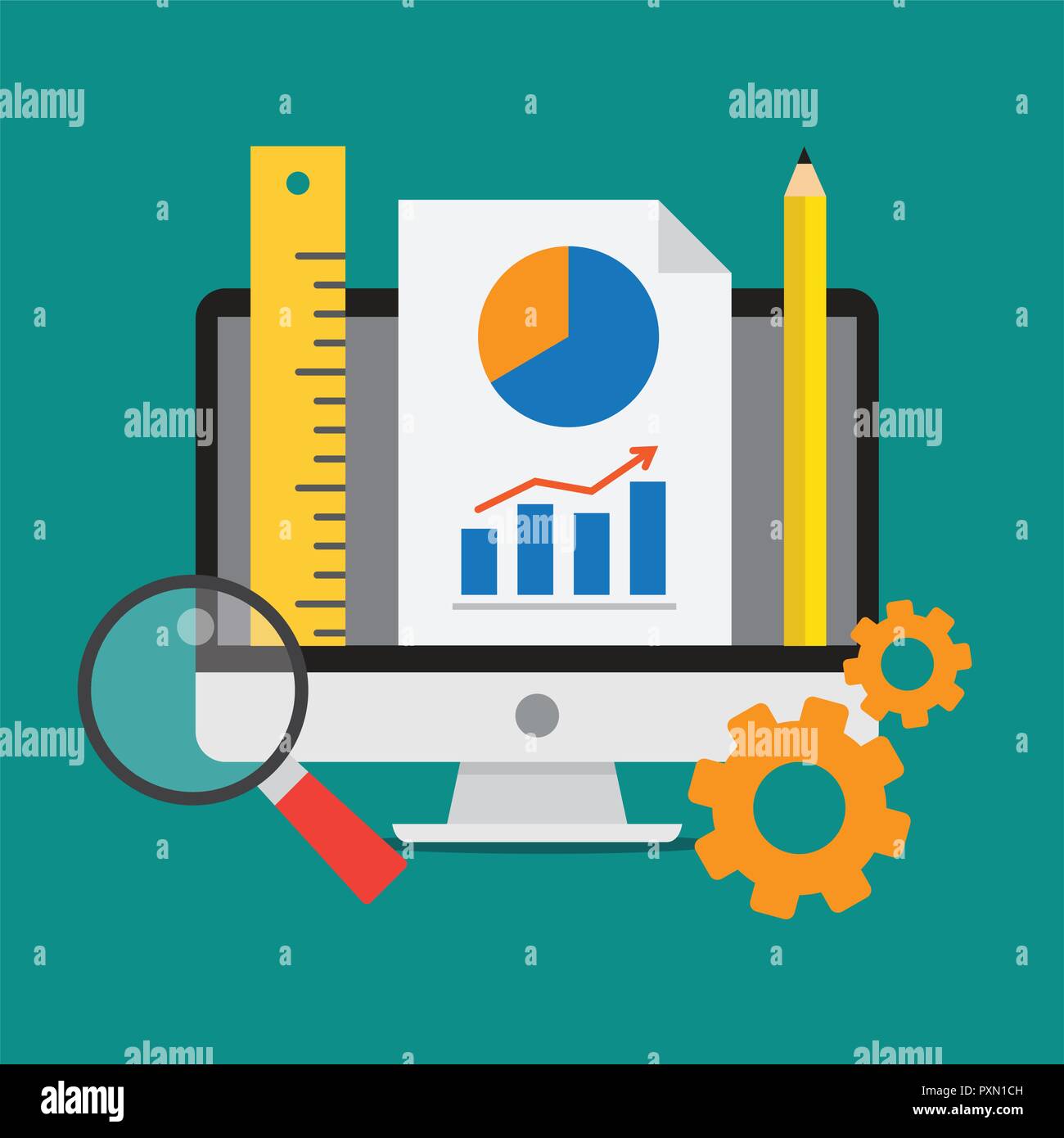 Project management icon internet Stock Vector Images - Alamy