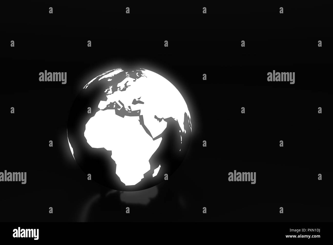 planet earth isolated on black background 3d illustration Stock Photo ...
