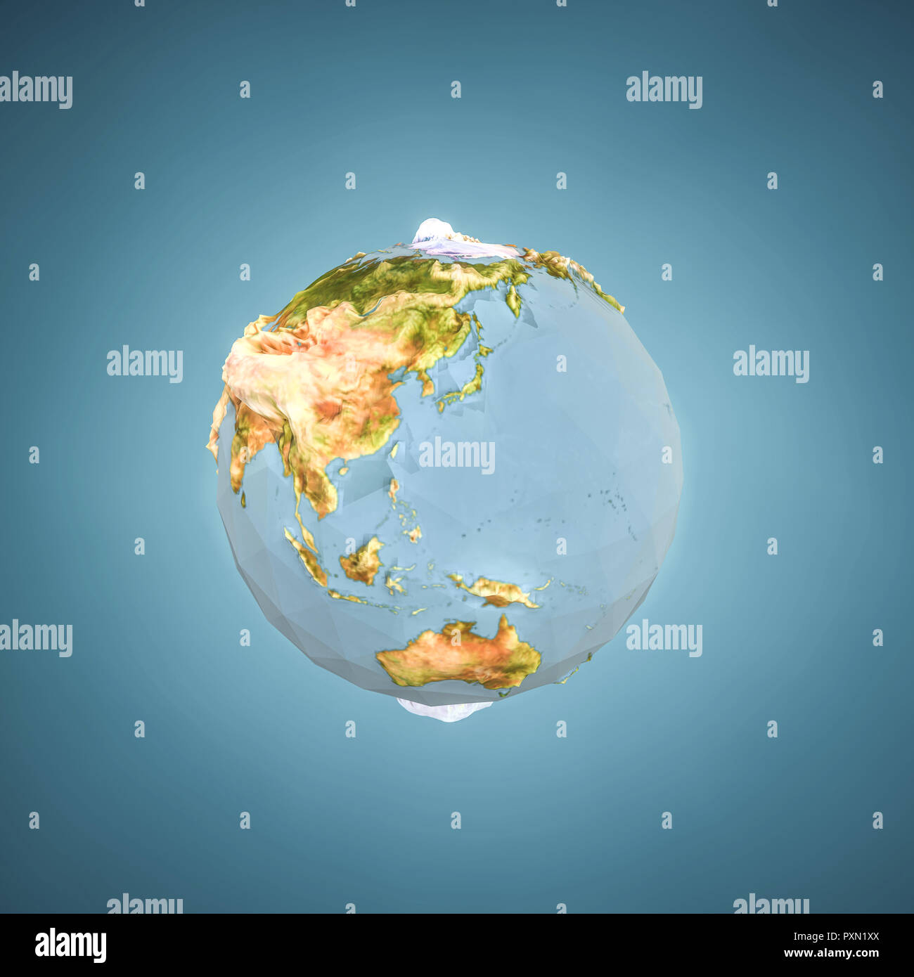 planet earth low poly 3d illustration Stock Photo - Alamy