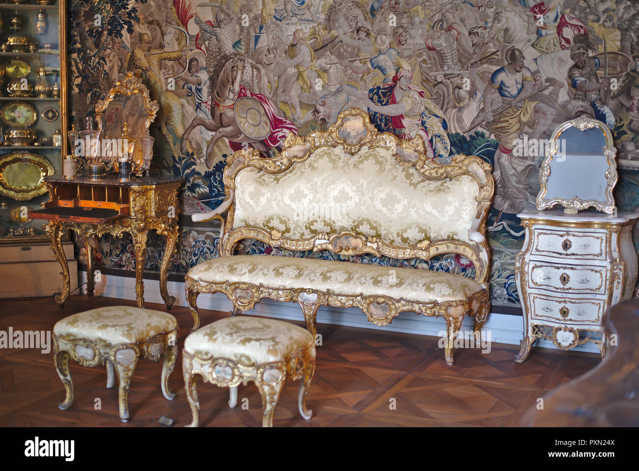 Castle chair in Rosenborg Castle Stock Photo - Alamy
