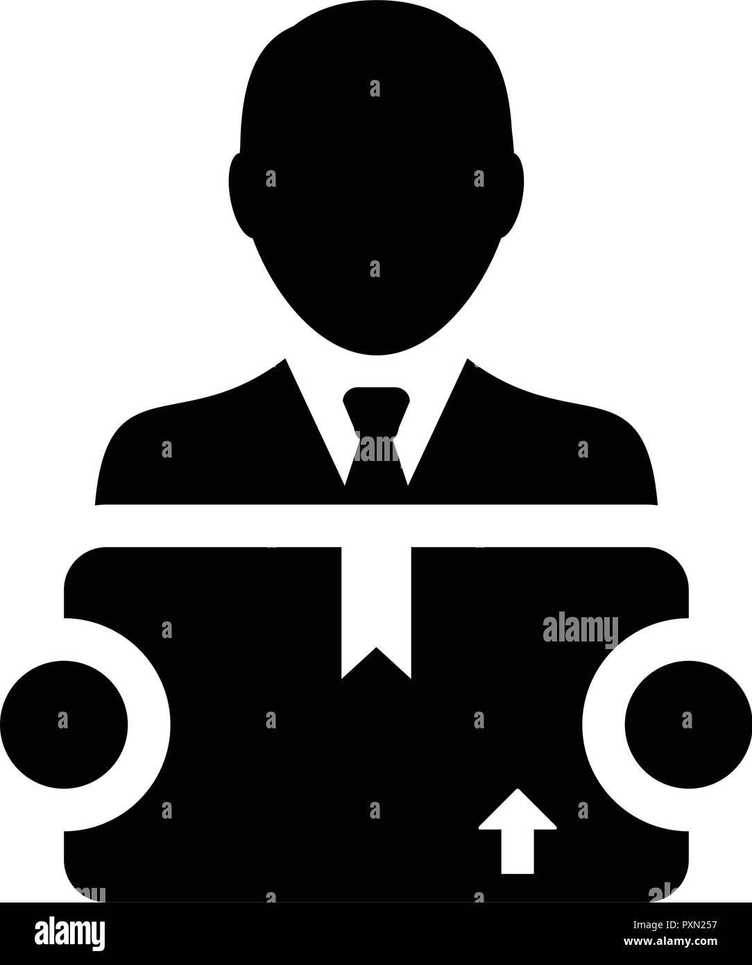 Export icon vector male logistics worker service person profile avatar ...