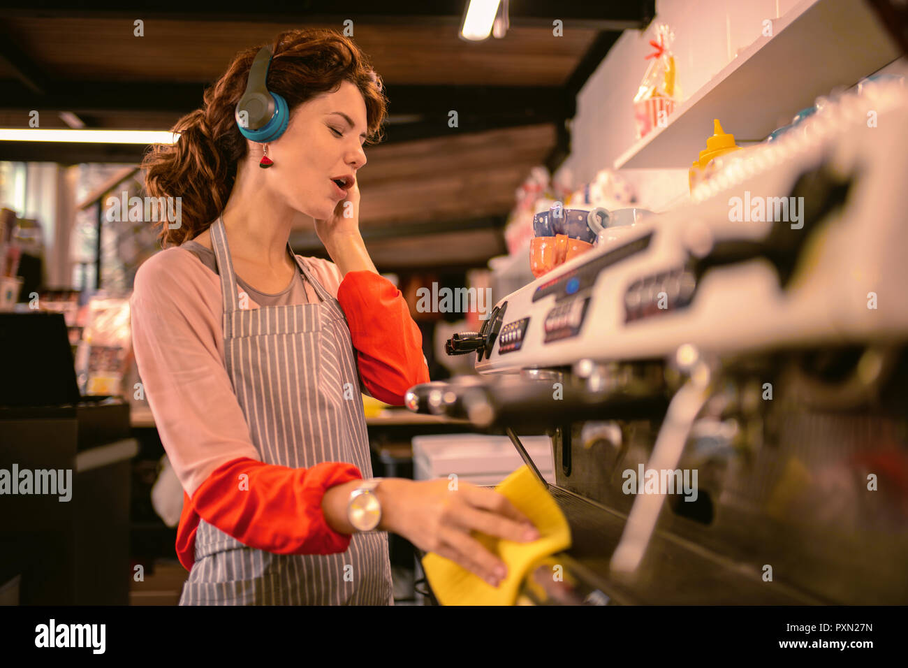 Singing workplace hi-res stock photography and images - Alamy