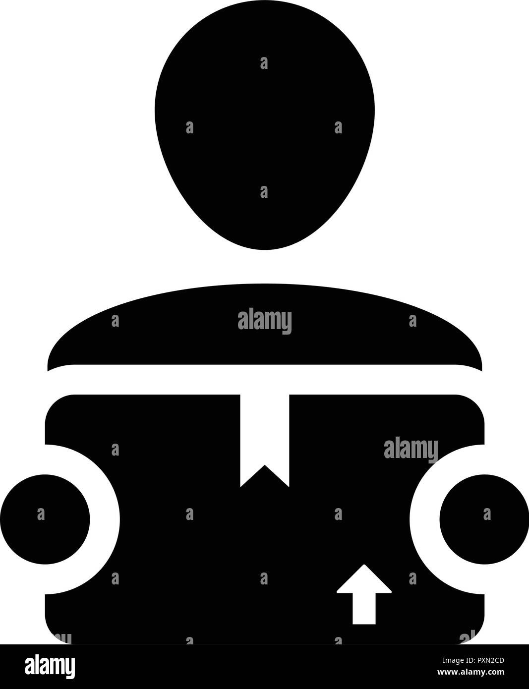 Labor icon vector male logistics worker service person profile avatar ...