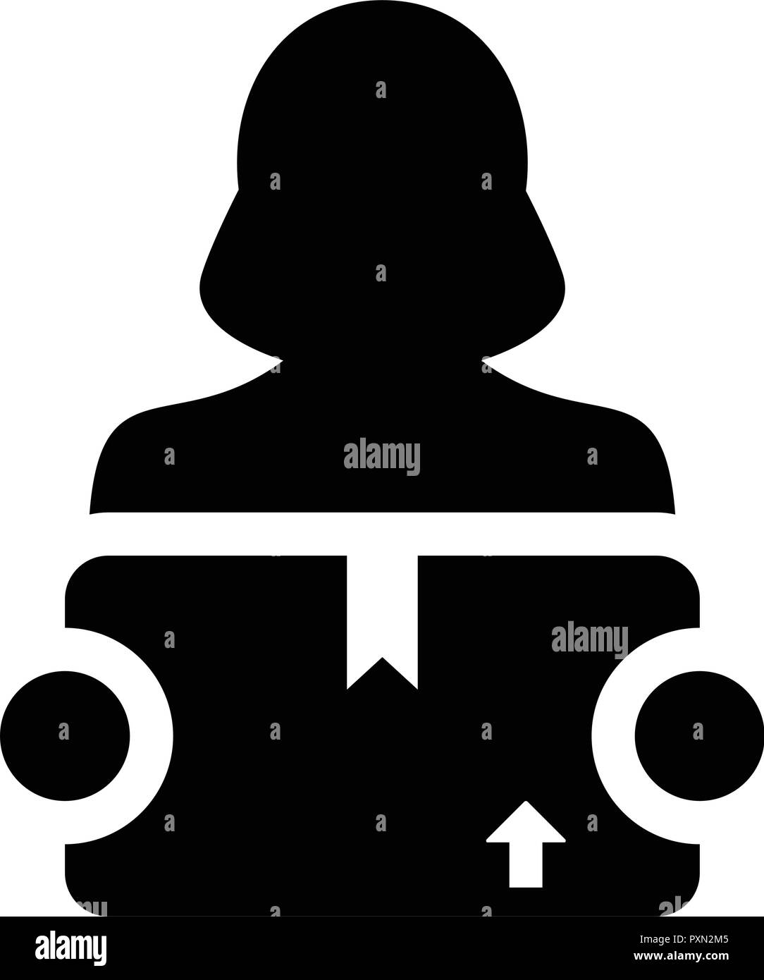 Employee icon vector female logistics worker service person profile ...