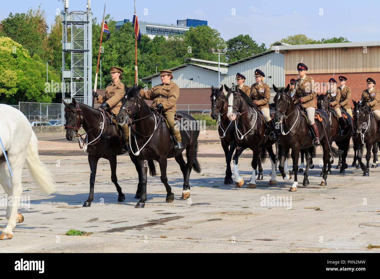 The Royal Army Veterinary Corps (RAVC) mounted riders, some of whom are ...