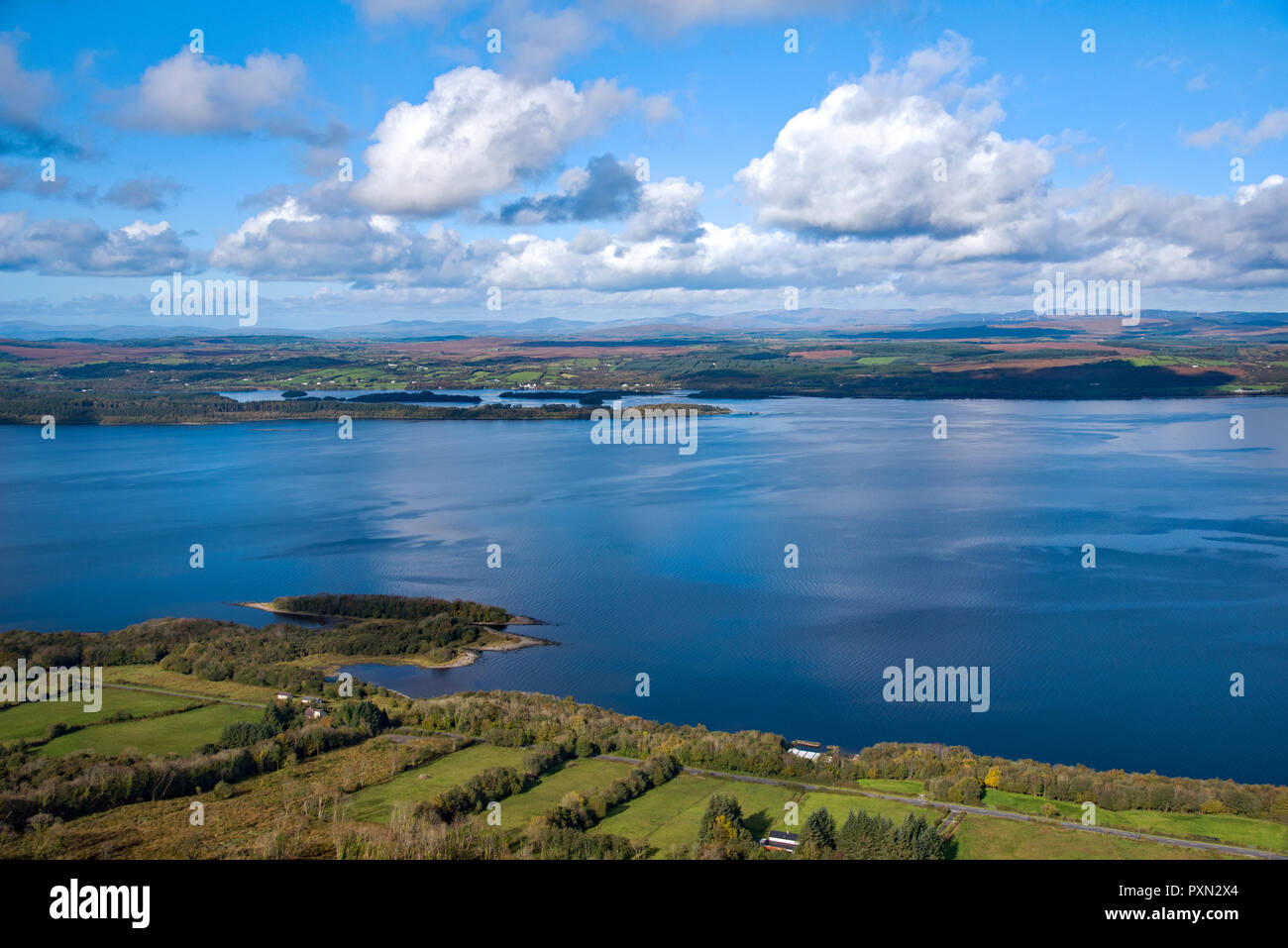 Great panoramic views on Lower Lough Erne , Co . Fermanagh, Northern ...