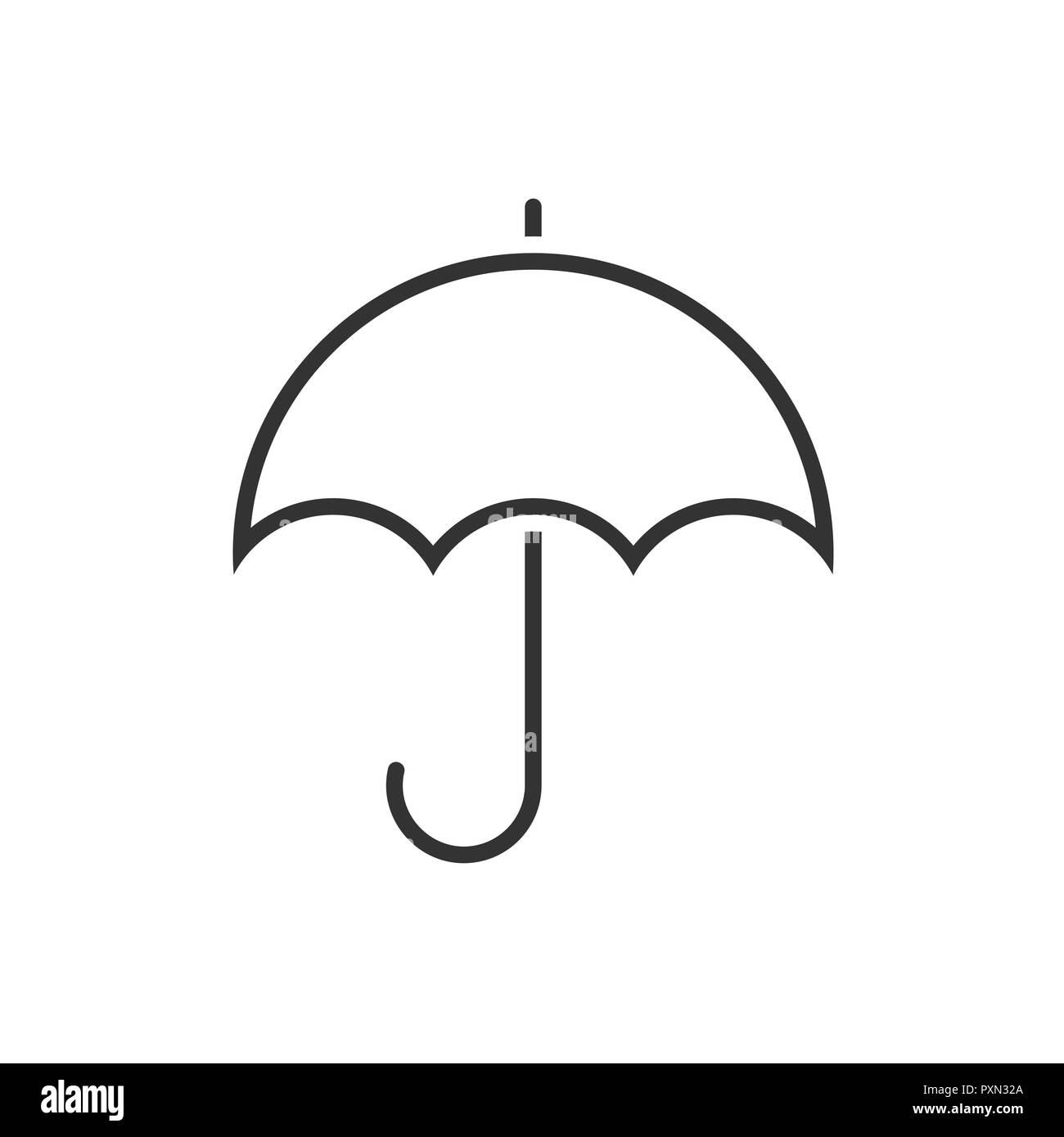 Umbrella line icon on a white background. Vector illustration Stock ...