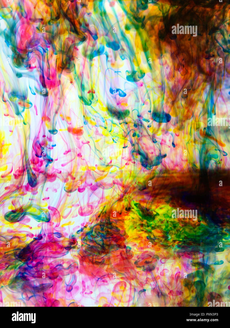 Abstract modern colorful ink background Stock Photo - Alamy