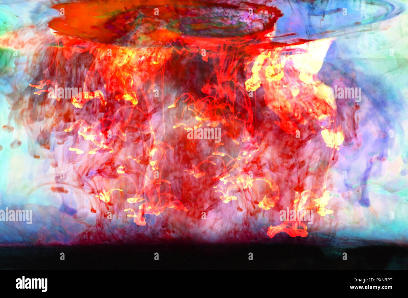 Color fusion background with inks mixing in water Stock Photo - Alamy