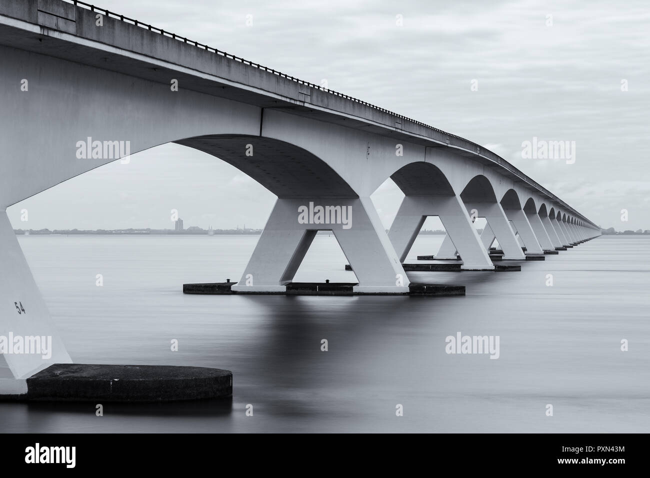 Zeeland Bridge, longest bridge in the Netherlands Stock Photo - Alamy