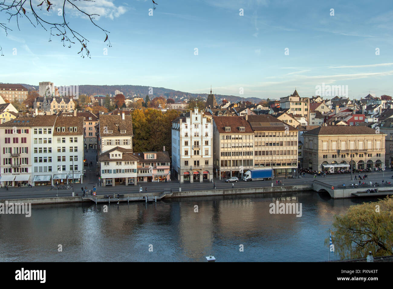Zurich bridge swan hi-res stock photography and images - Alamy
