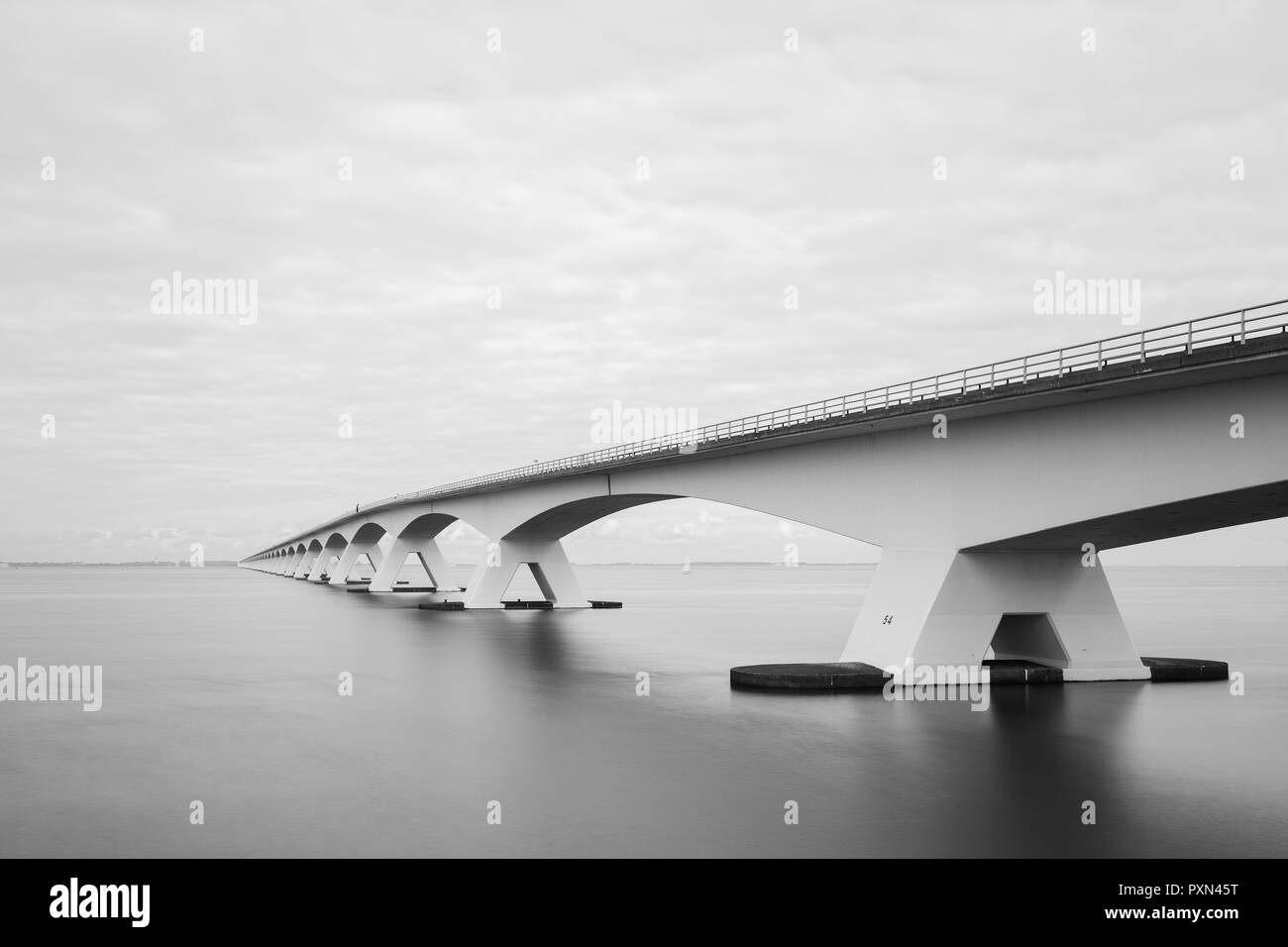 Zeeland Bridge, longest bridge in the Netherlands Stock Photo - Alamy