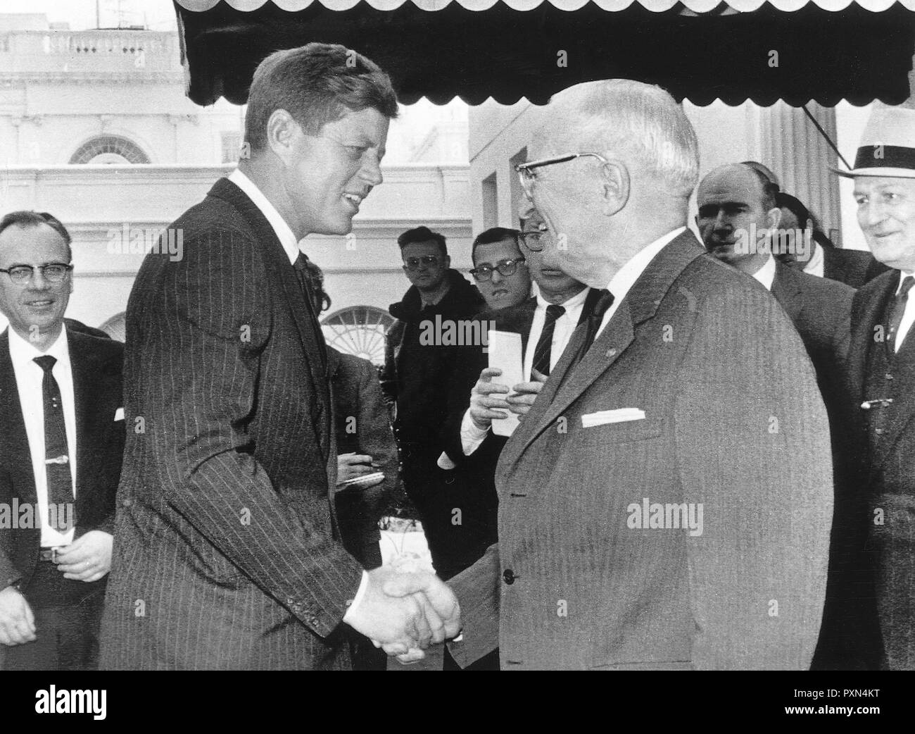 Photograph of president john kennedy with president harry truman Black ...