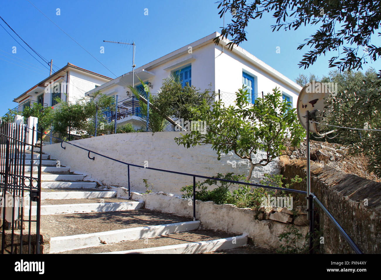 Amazing View of Village of Frikes, Ithaca, Ionian island, Greece Stock ...
