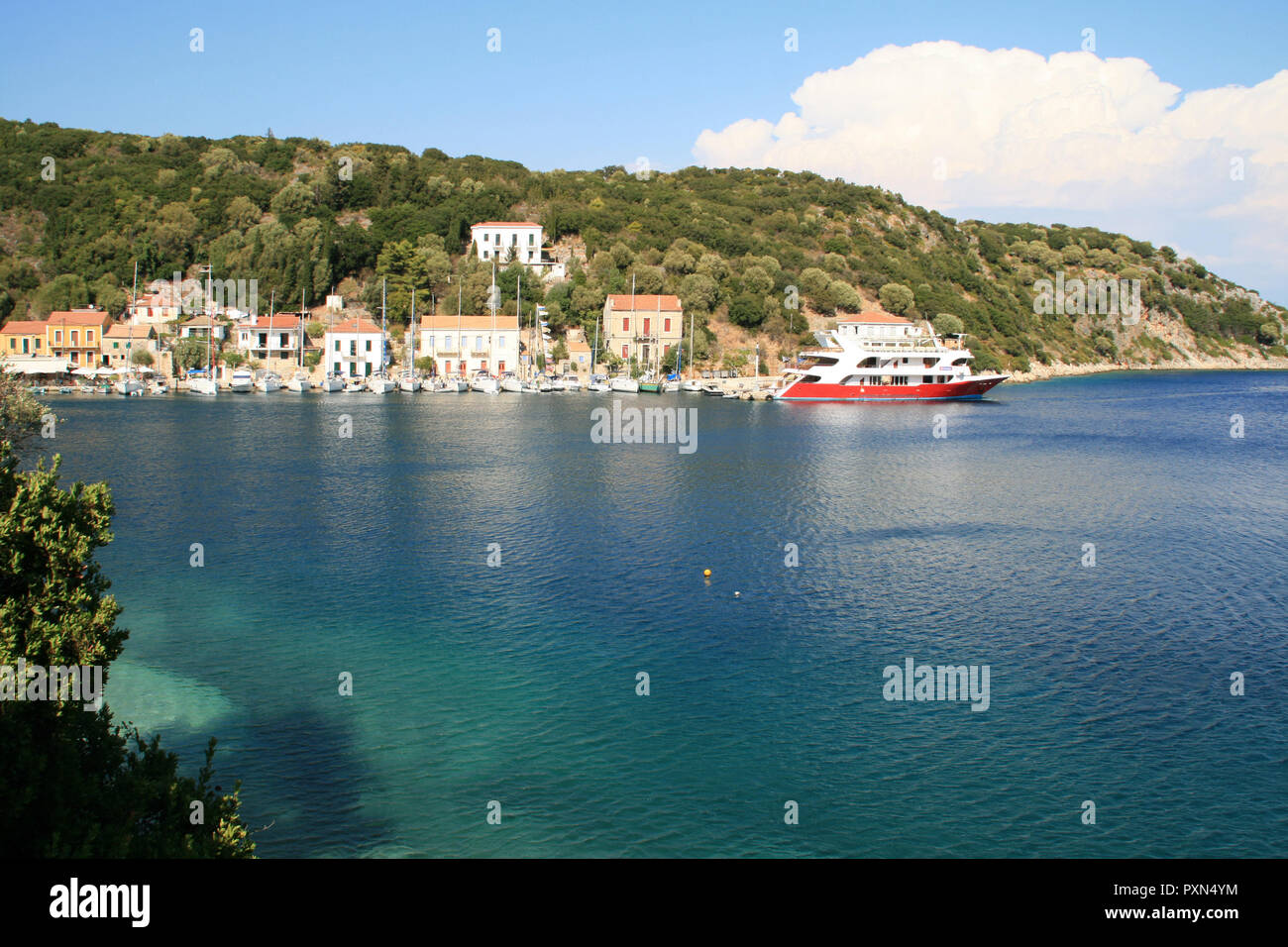 Amazing View of Village of Frikes, Ithaca, Ionian island, Greece Stock ...