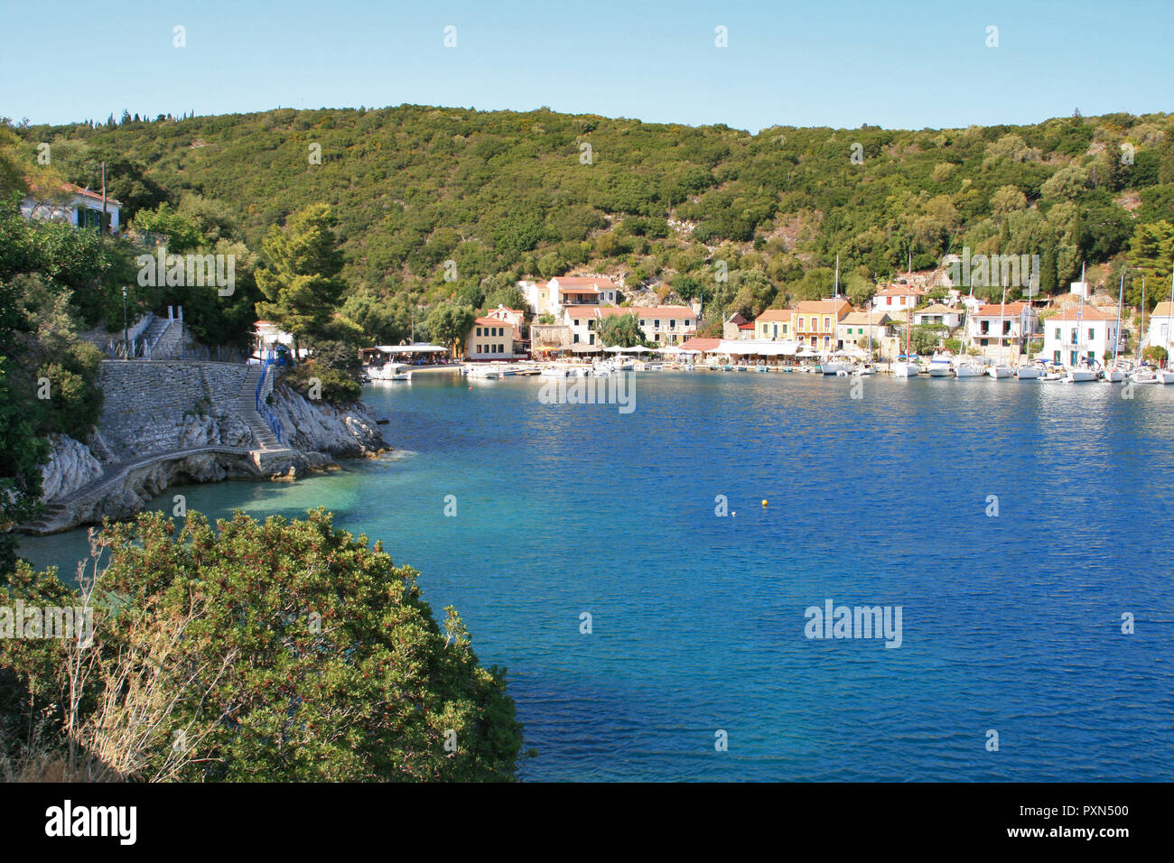 Amazing View of Village of Frikes, Ithaca, Ionian island, Greece Stock ...