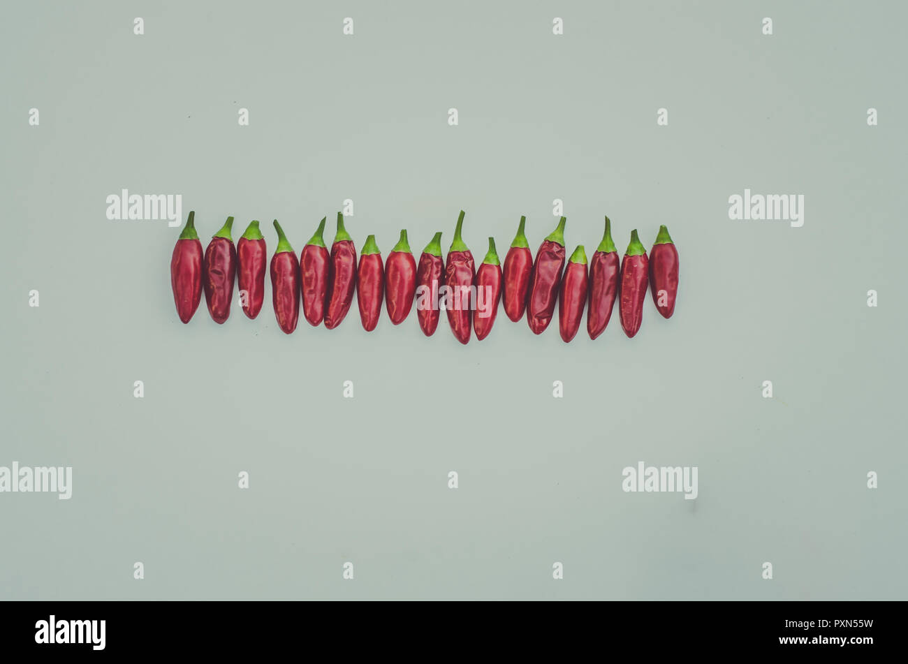 red spicy chilli vegetable in line isolated Stock Photo - Alamy