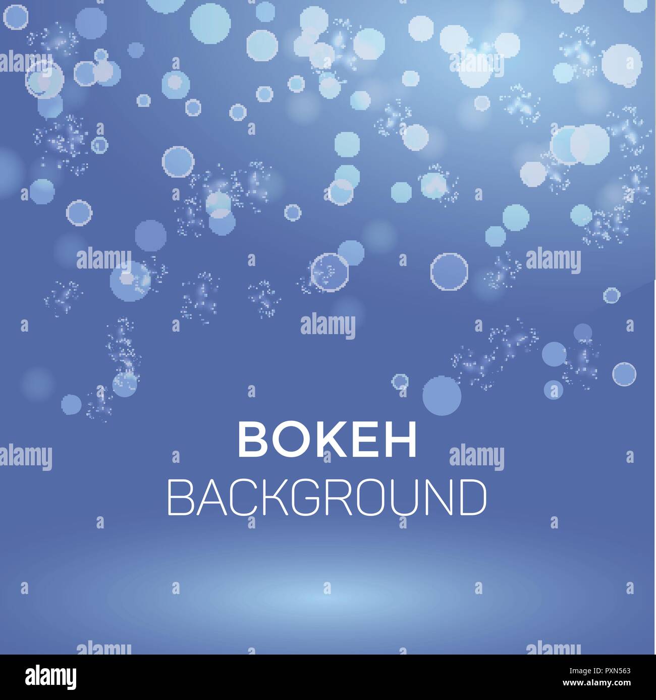 Winter Snowflake Abstract Bokeh Background Vector Illustration Stock ...