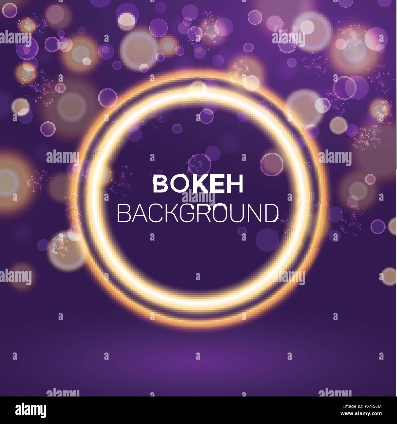 Abstract Golden Ring Bokeh Background Vector Illustration Stock Vector ...