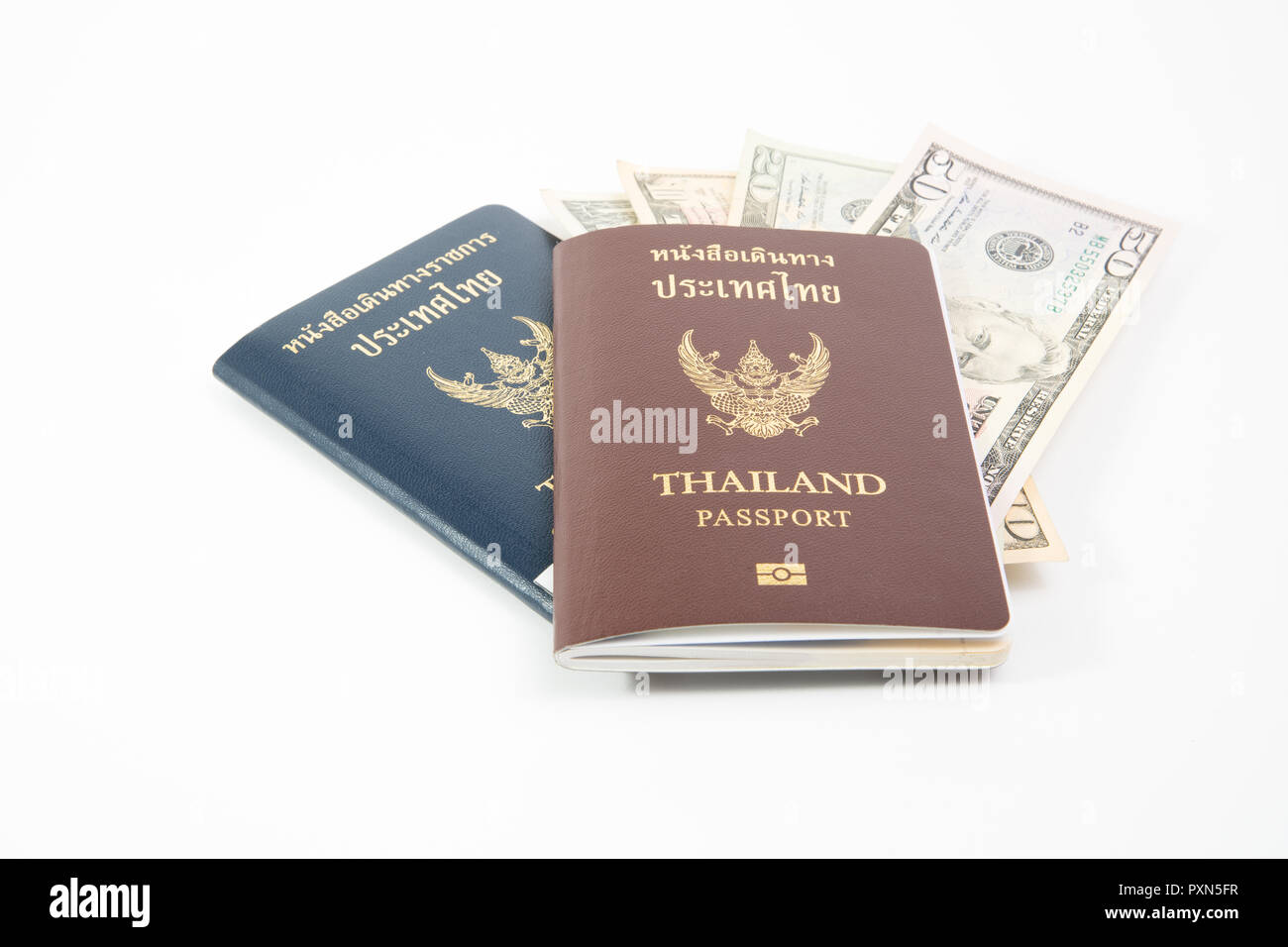 Holding blue passport Cut Out Stock Images & Pictures - Alamy