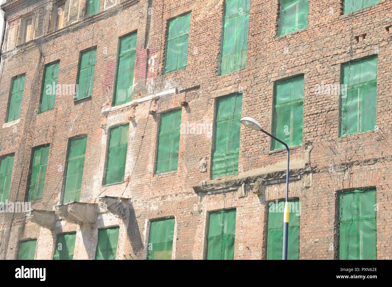 Restoration of facade in Warsaw, Poland Stock Photo - Alamy