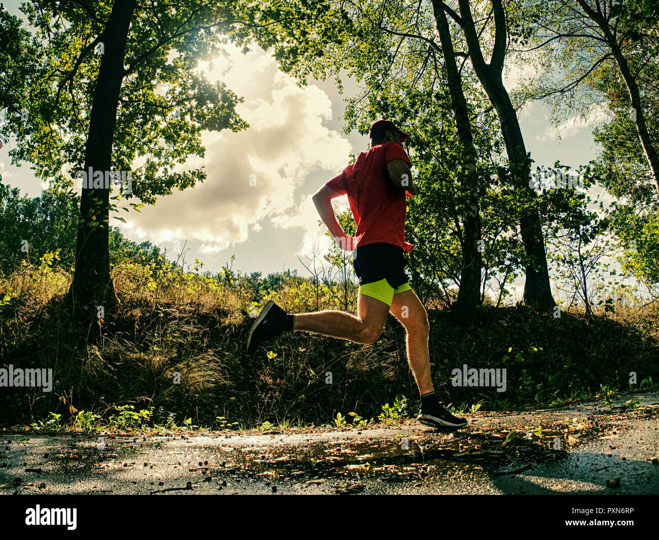 Wet trail running shoes hi-res stock photography and images - Alamy