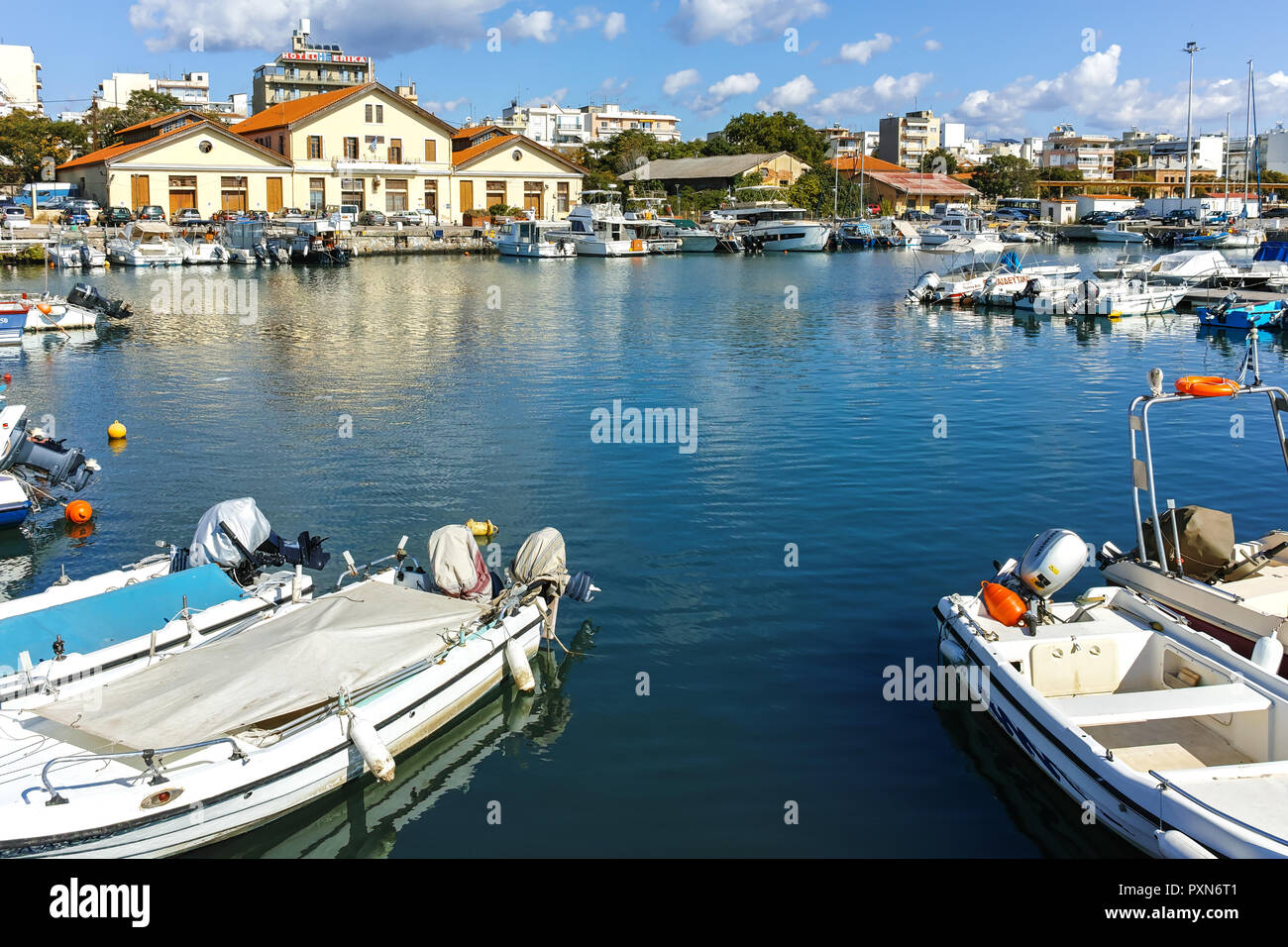 ALEXANDROUPOLI, GREECE - SEPTEMBER 23, 2017: Amazing view of Port and ...