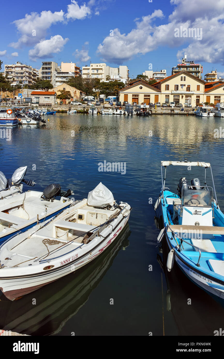 ALEXANDROUPOLI, GREECE - SEPTEMBER 23, 2017: Amazing view of Port and ...