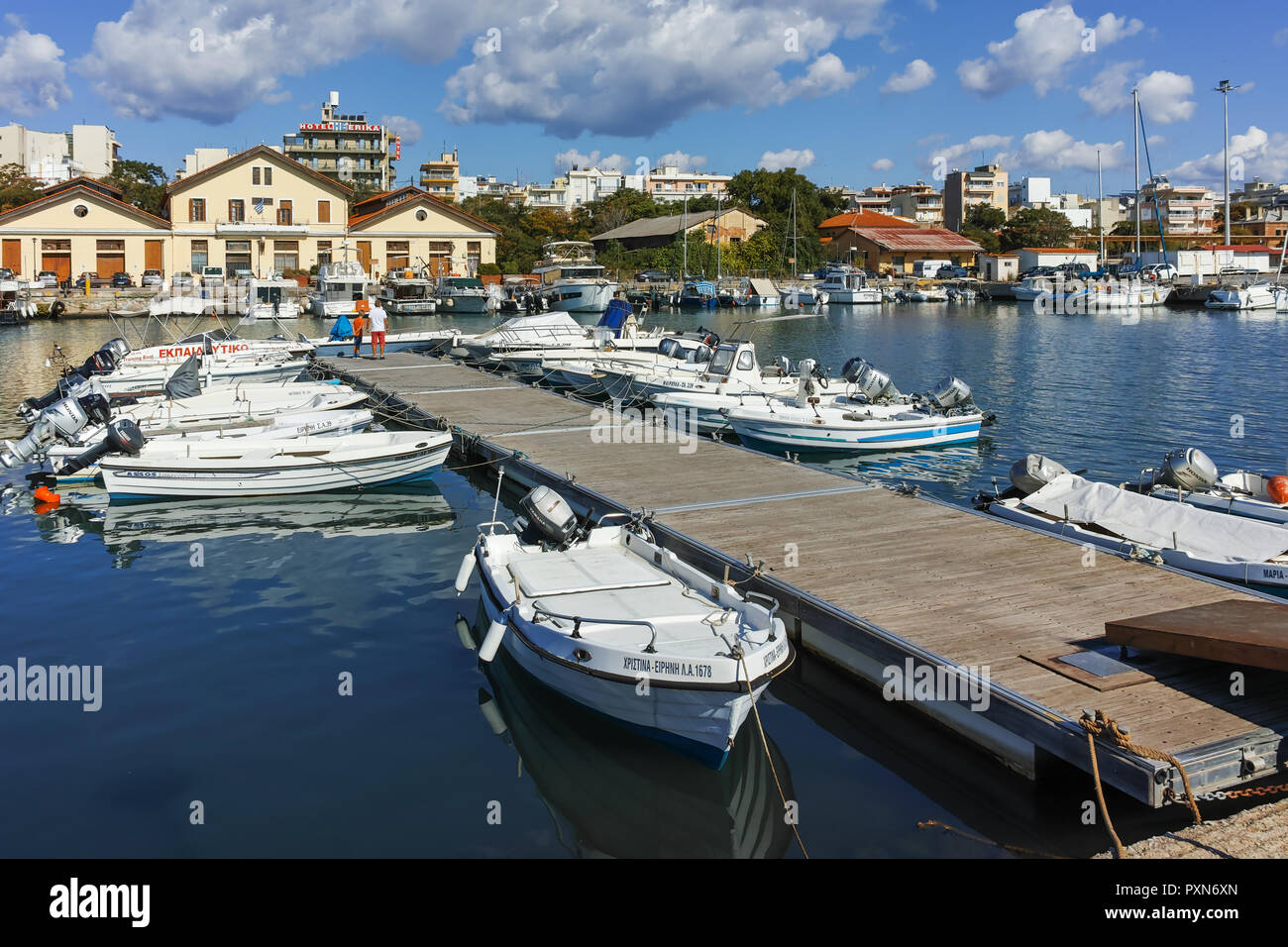 ALEXANDROUPOLI, GREECE - SEPTEMBER 23, 2017: Amazing view of Port and ...